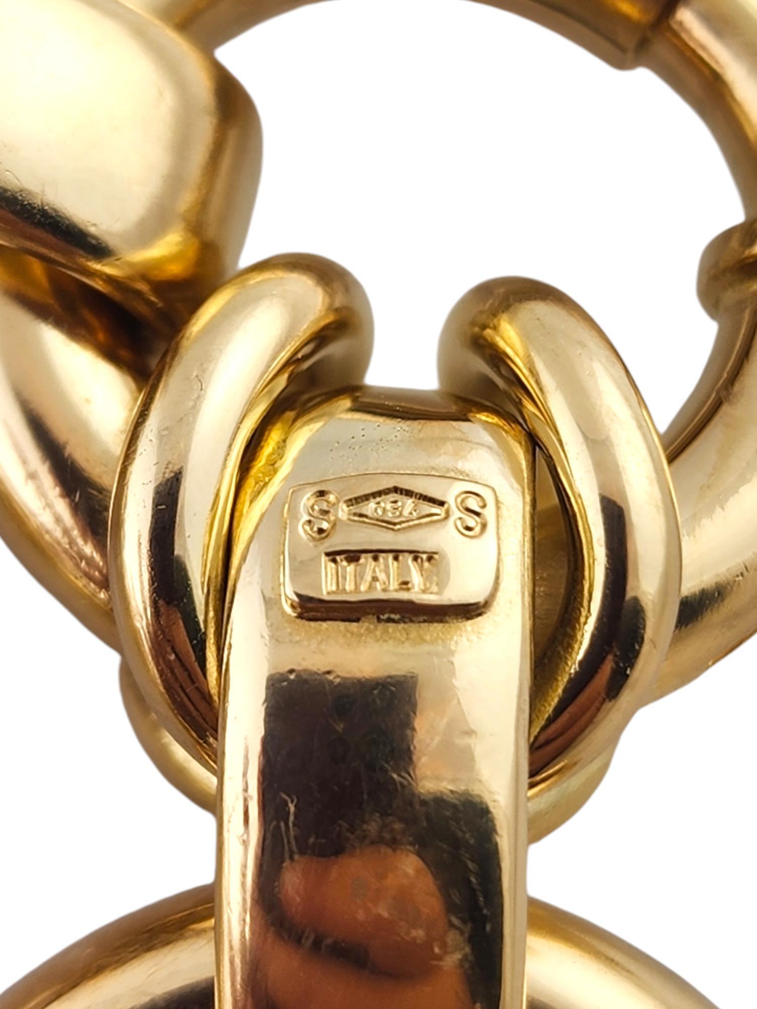 18 Karat Yellow Gold Chunky Open Link Bracelet #18897 at 1stDibs