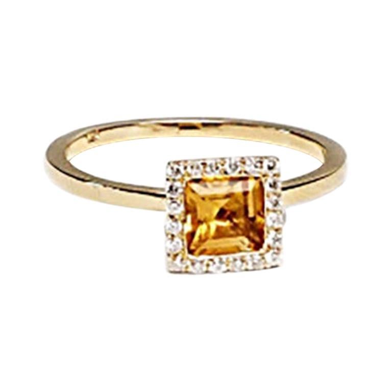 Antique Georgian Citrine gold Solitaire Ring at 1stDibs