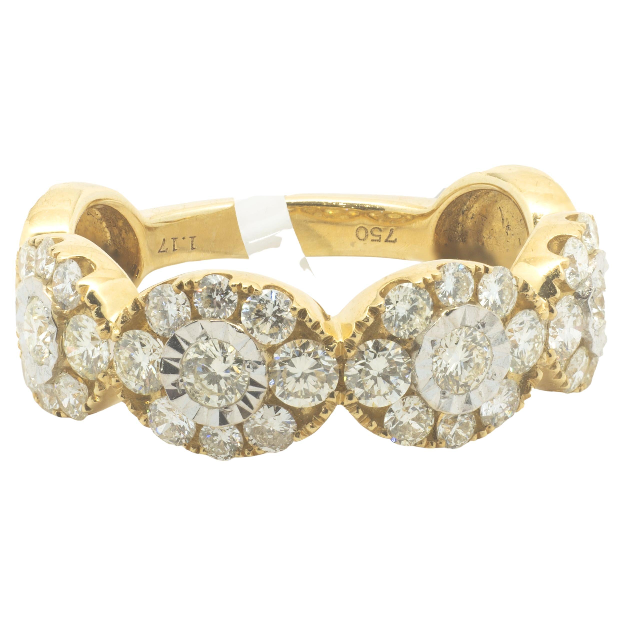 18 Karat Yellow Gold Gents “Rolex” Style Diamond Ring at 1stDibs ...