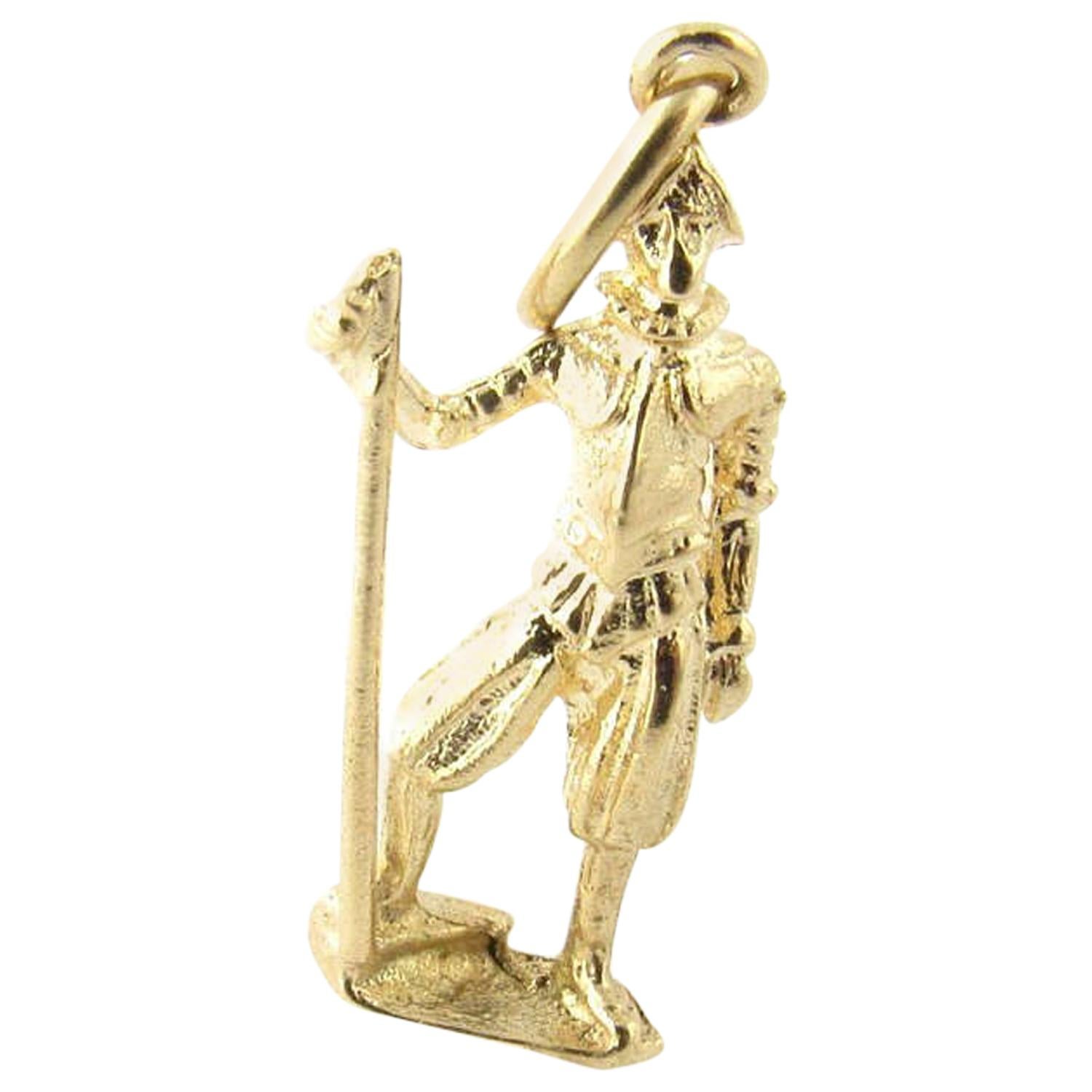 18 Karat Yellow Gold European Soldier Charm at 1stDibs