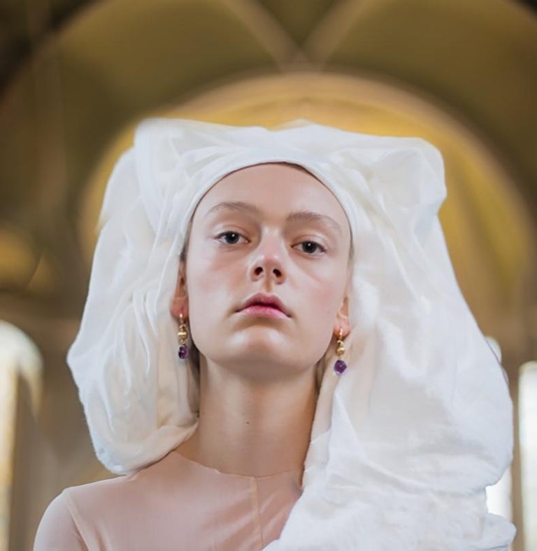 18 Karat Yellow Gold Fig Cocktail Earrings with Smoky Quartzes by the ...