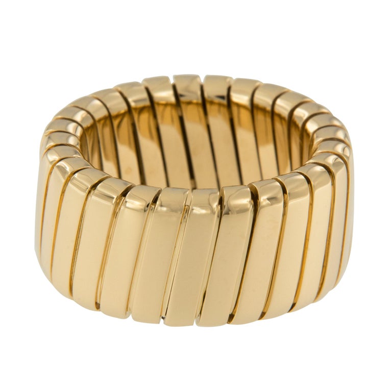 18 Karat Yellow Gold Flexible Band Ring by Scheffel and Schmuck at 1stDibs