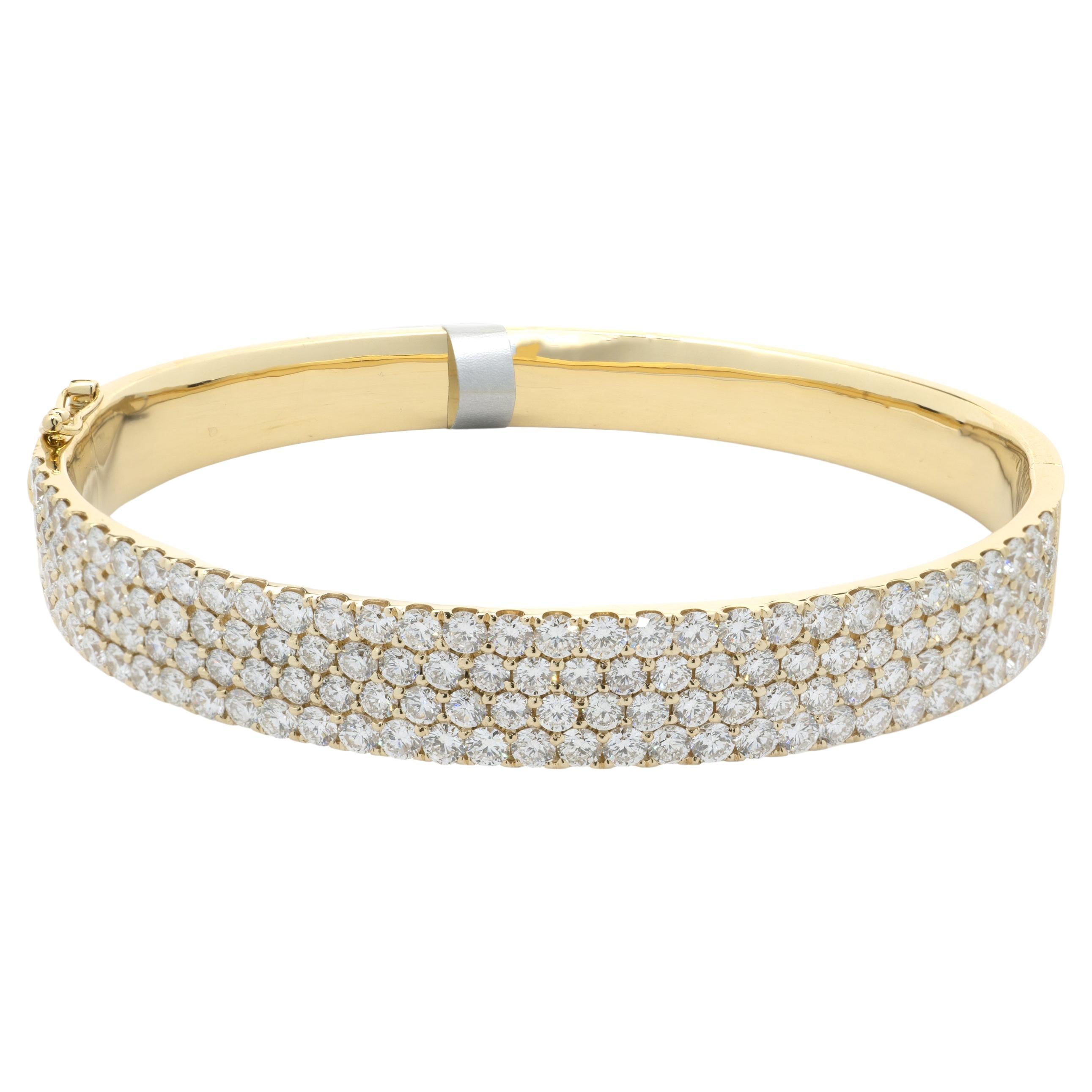 Heavy Gold Bracelet, Bangle, 18 Karat Set with Four Large Jade For Sale ...