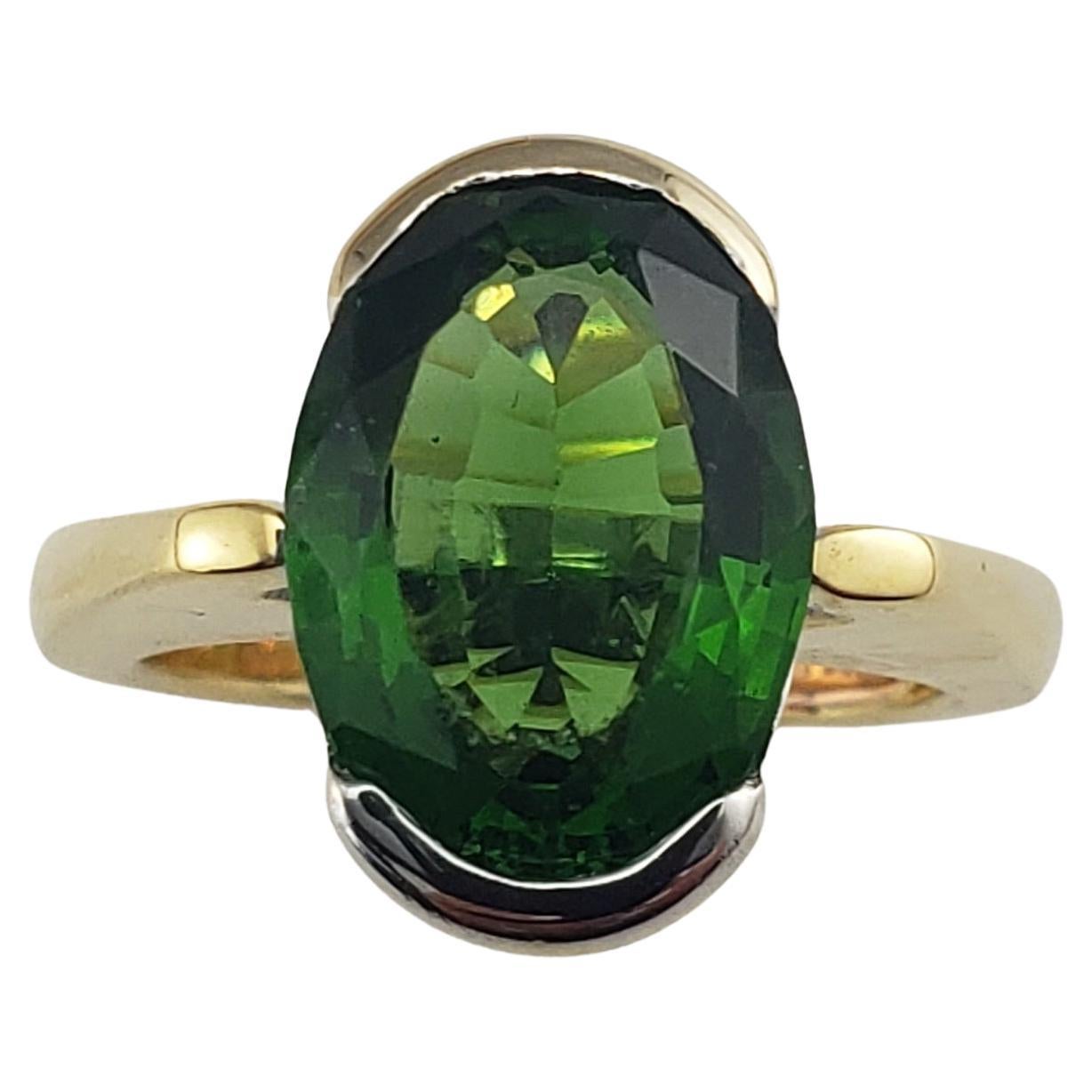 A Green Tourmaline and Gold Ring at 1stDibs