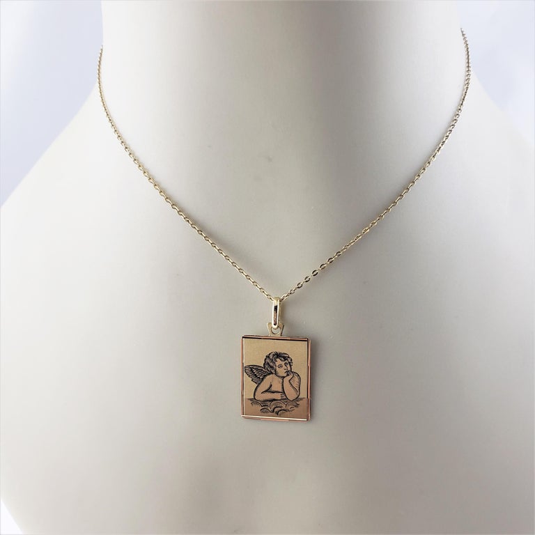 18 Karat Yellow Gold Guardian Angel Pendant For Sale at 1stDibs