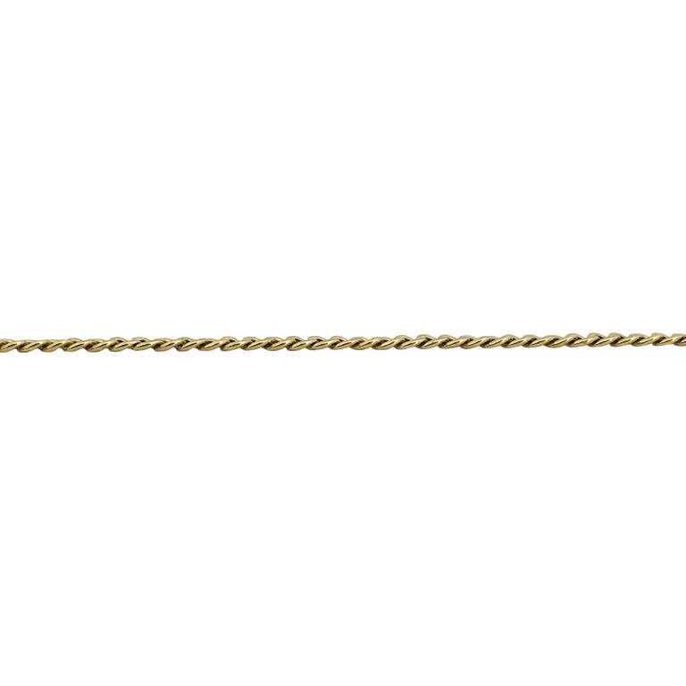 18 Karat Yellow Gold Hollow Light Curb Link Chain Necklace, Italy For ...