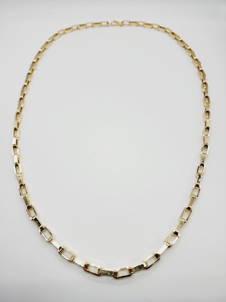 18 Karat Yellow Gold Italian Link Chain For Sale at 1stDibs