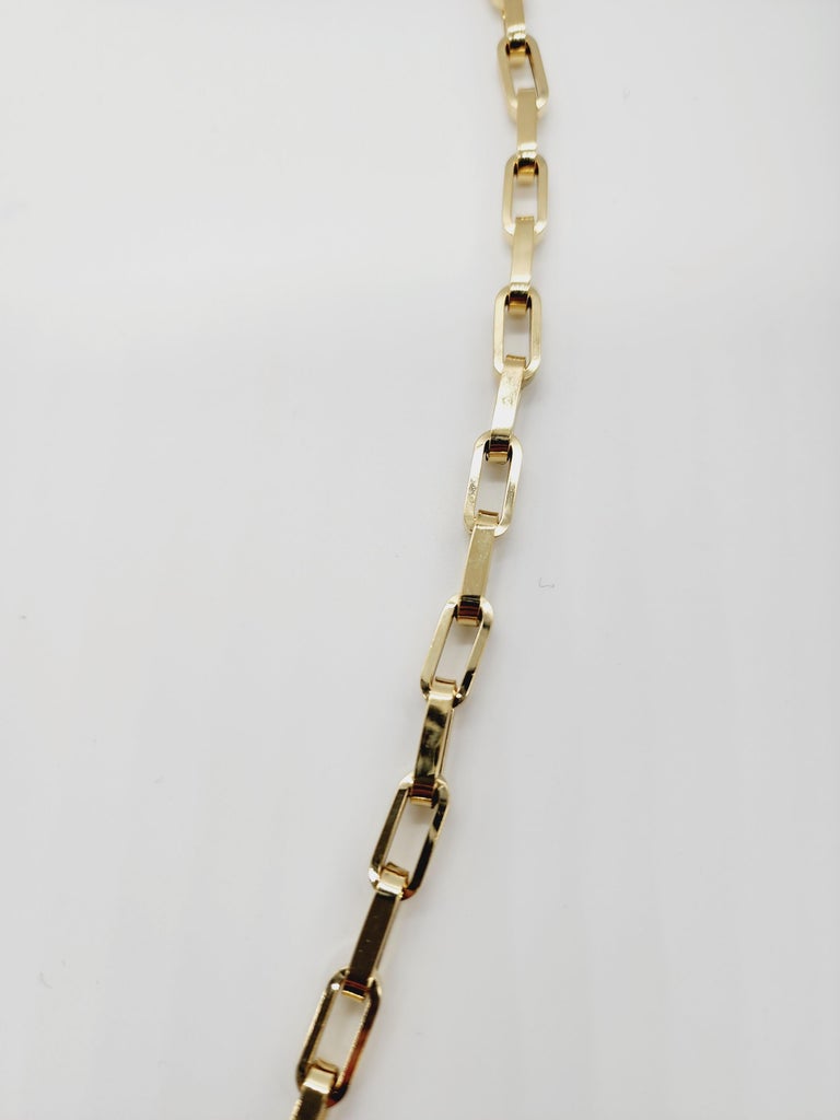 18 Karat Yellow Gold Italian Link Chain For Sale at 1stDibs