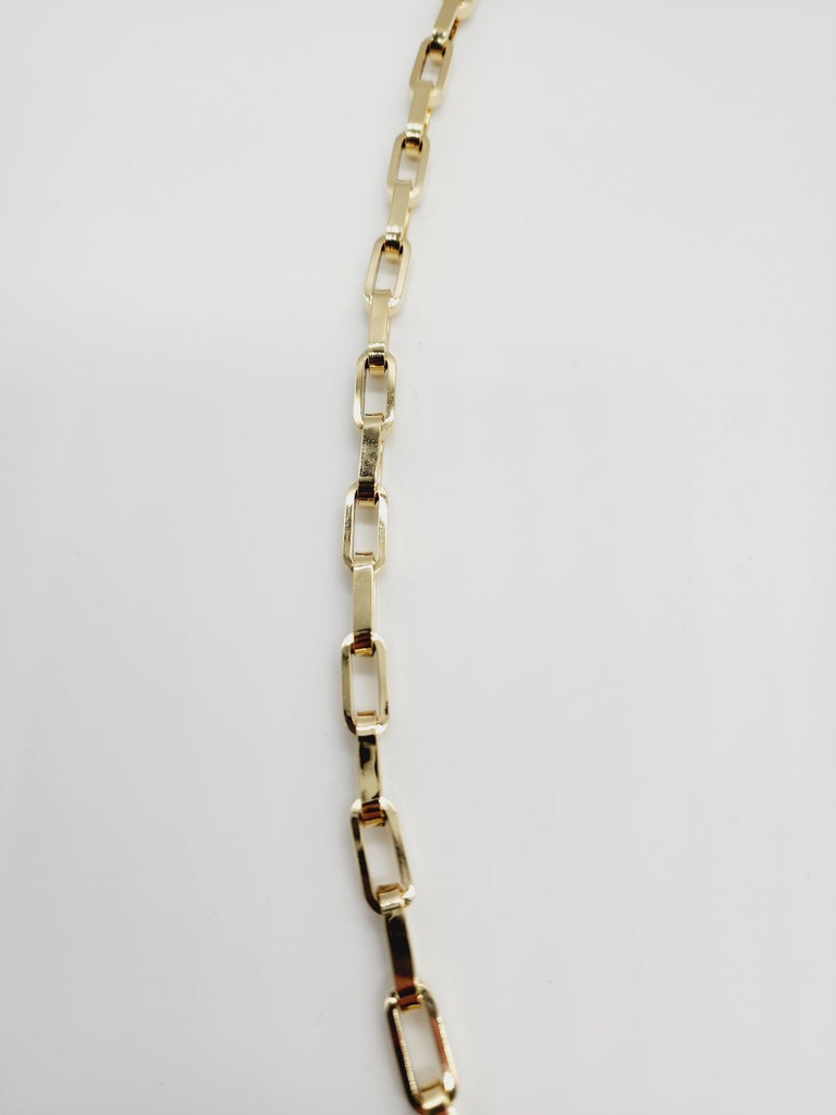 18 Karat Yellow Gold Italian Link Chain For Sale at 1stDibs