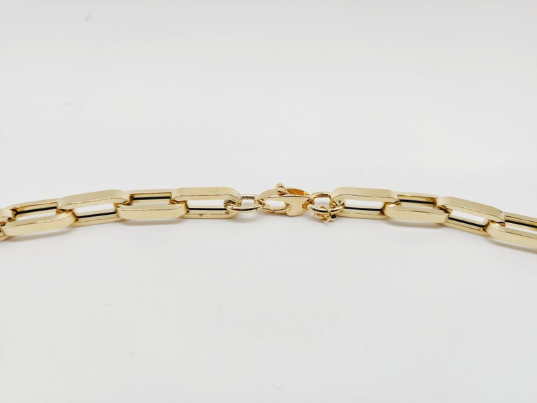 18 Karat Yellow Gold Italian Link Chain For Sale at 1stDibs