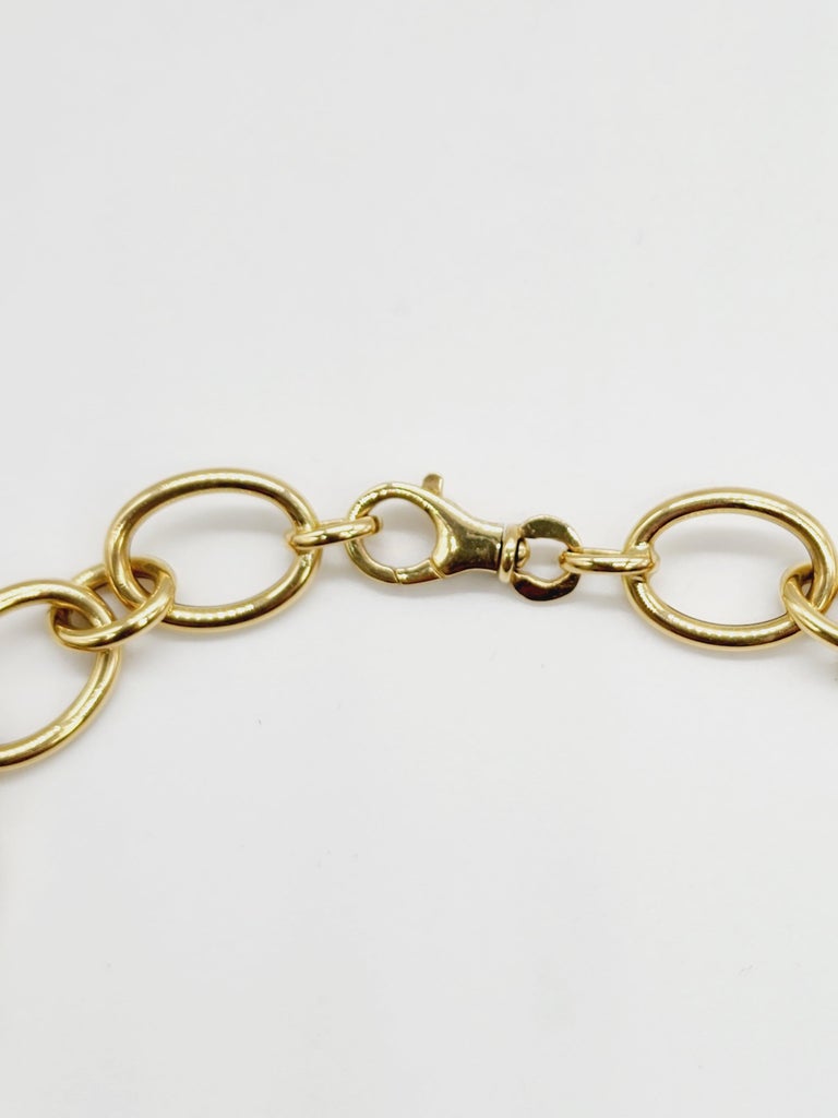 18 Karat Yellow Gold Italian Link Chain For Sale at 1stDibs