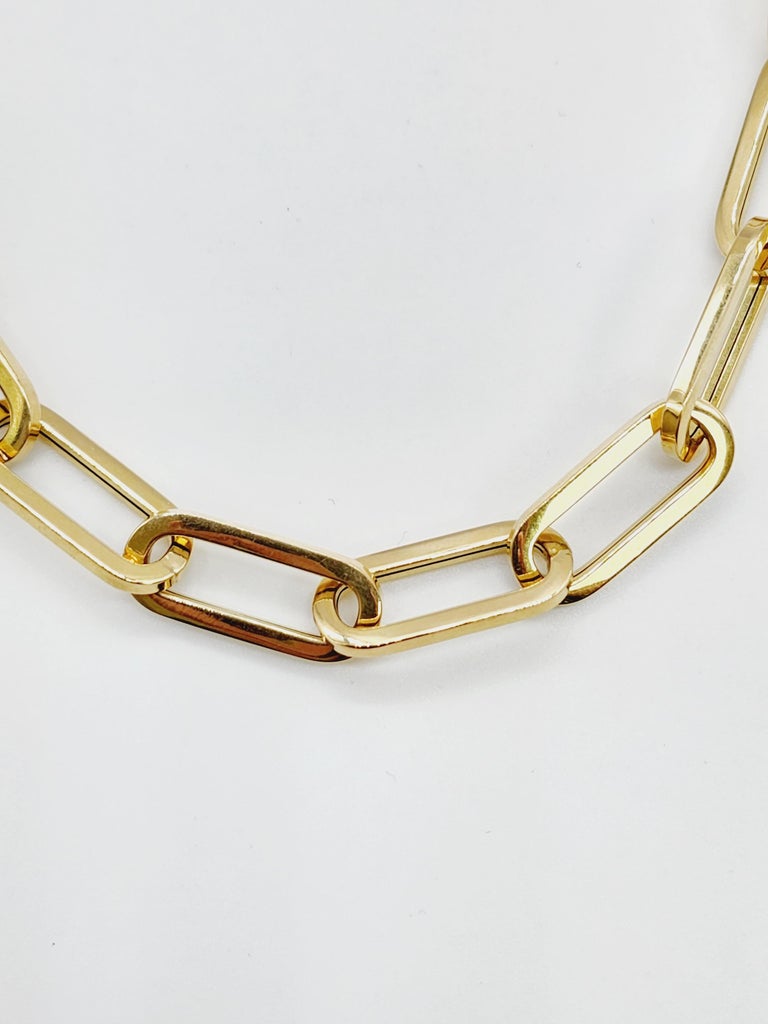 18 Karat Yellow Gold Italian Link Chain For Sale at 1stDibs
