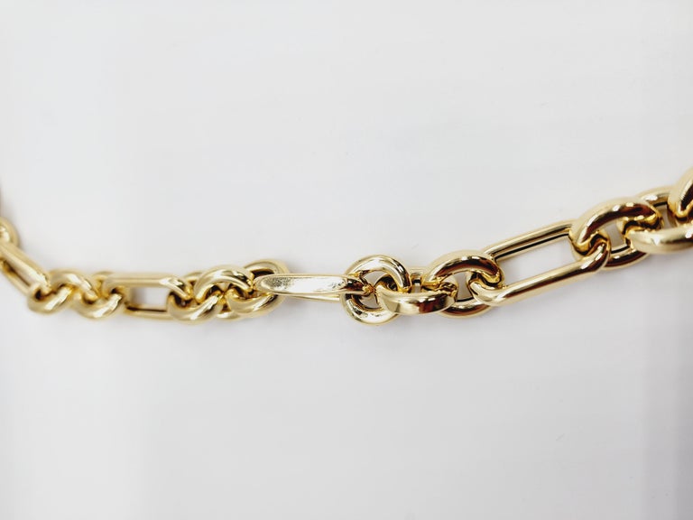 18 Karat Yellow Gold Italian Link Chain For Sale at 1stDibs