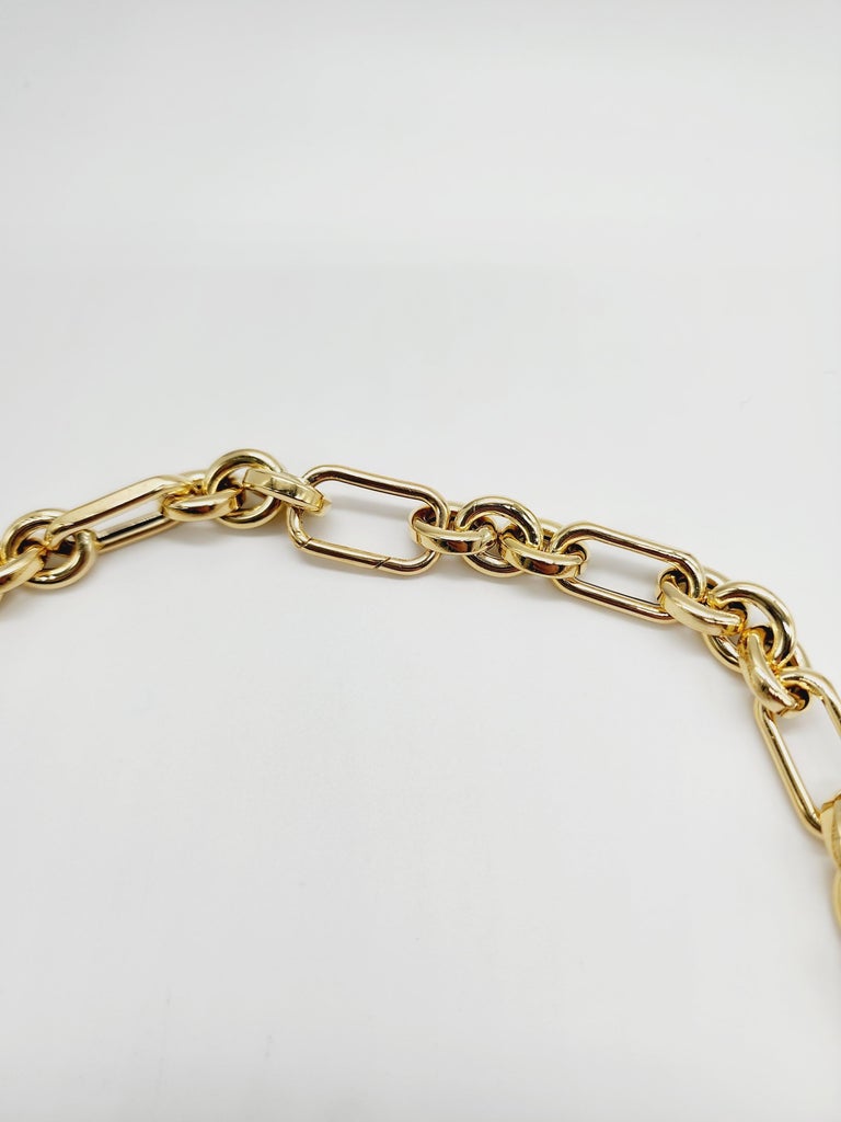 18 Karat Yellow Gold Italian Link Chain For Sale at 1stDibs