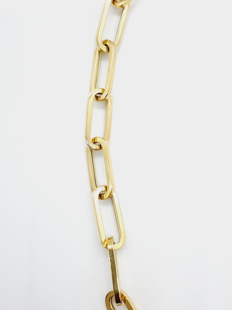 18 Karat Yellow Gold Italian Link Chain For Sale at 1stDibs