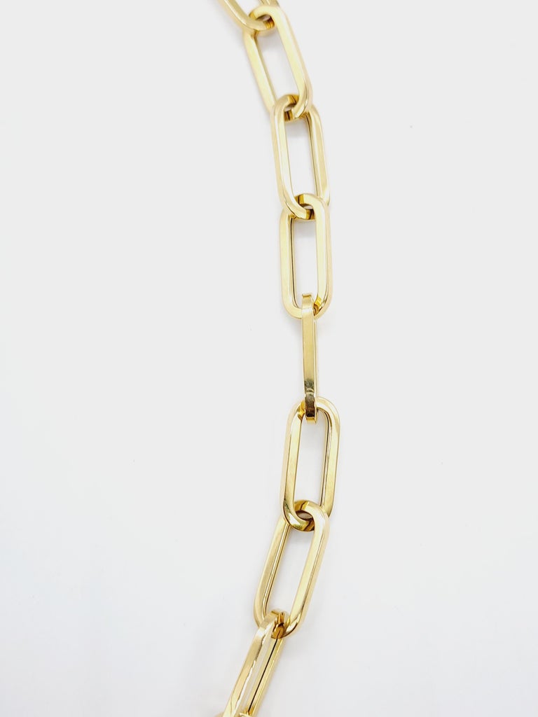 18 Karat Yellow Gold Italian Link Chain For Sale at 1stDibs
