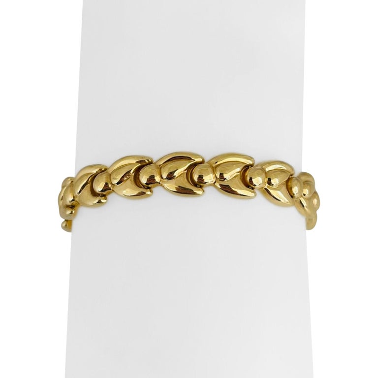18 Karat Yellow Gold Ladies Milor Fancy Link Bracelet, Italy For Sale ...