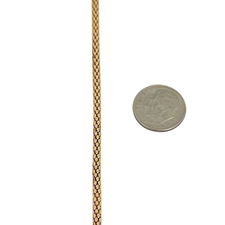 18 Karat Yellow Gold Ladies Popcorn Link Chain Necklace, Italy For Sale ...