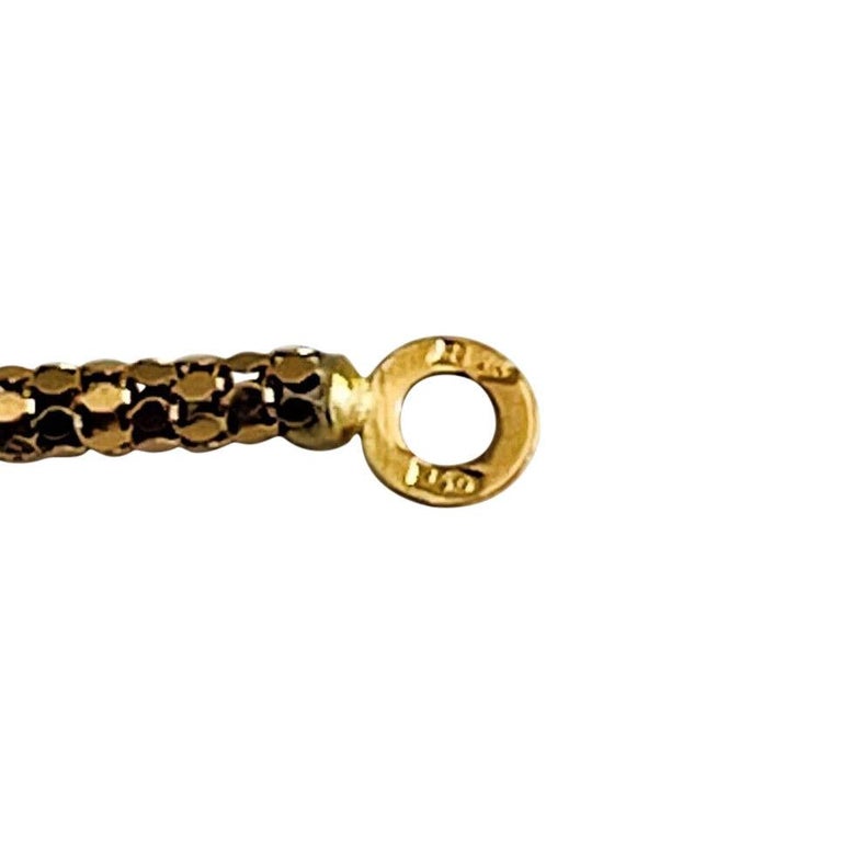18 Karat Yellow Gold Ladies Popcorn Link Chain Necklace, Italy For Sale ...