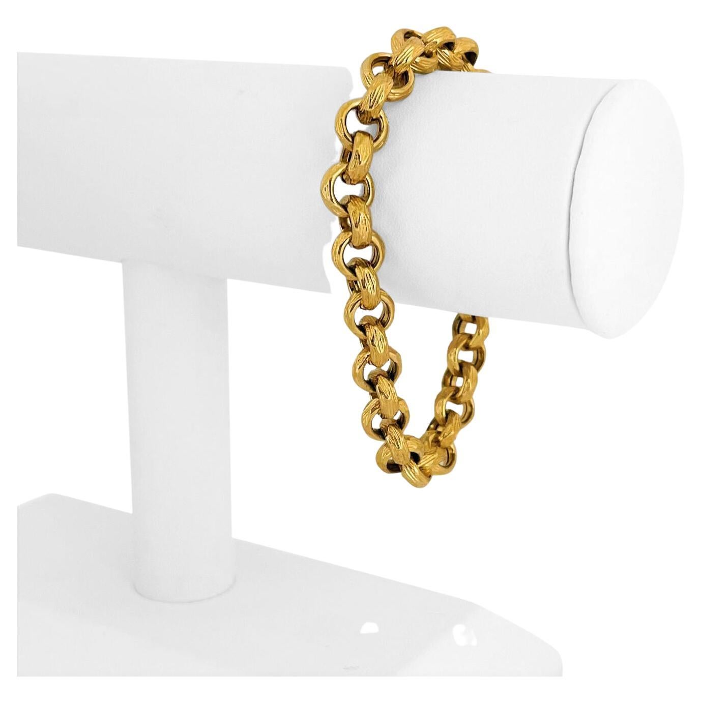 Girovi Gold Cable Link Bracelet at 1stDibs