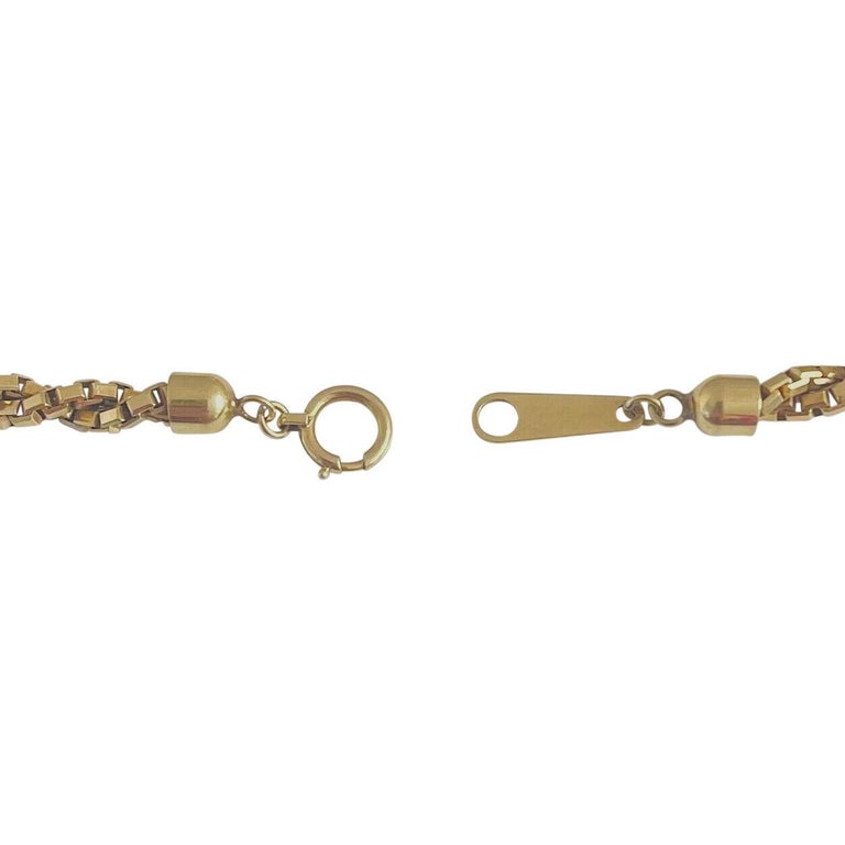 18 Karat Yellow Gold Ladies Twisted Two Stand Box Link Bracelet For ...