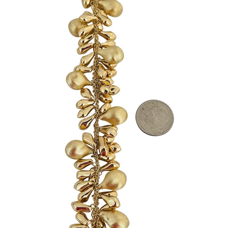 18 Karat Yellow Gold Ladies Unique Ball Bead Link Bracelet Italy For ...