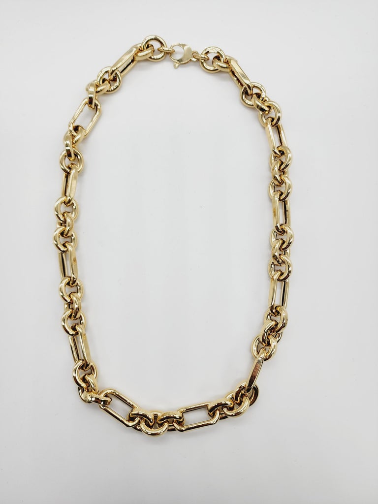 18 Karat Yellow Gold Link Chain For Sale at 1stDibs