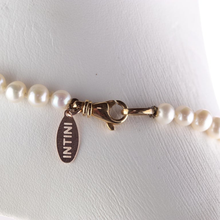 18 Karat Yellow Gold Lobster Claw Closure Freshwater Pearl Choker ...