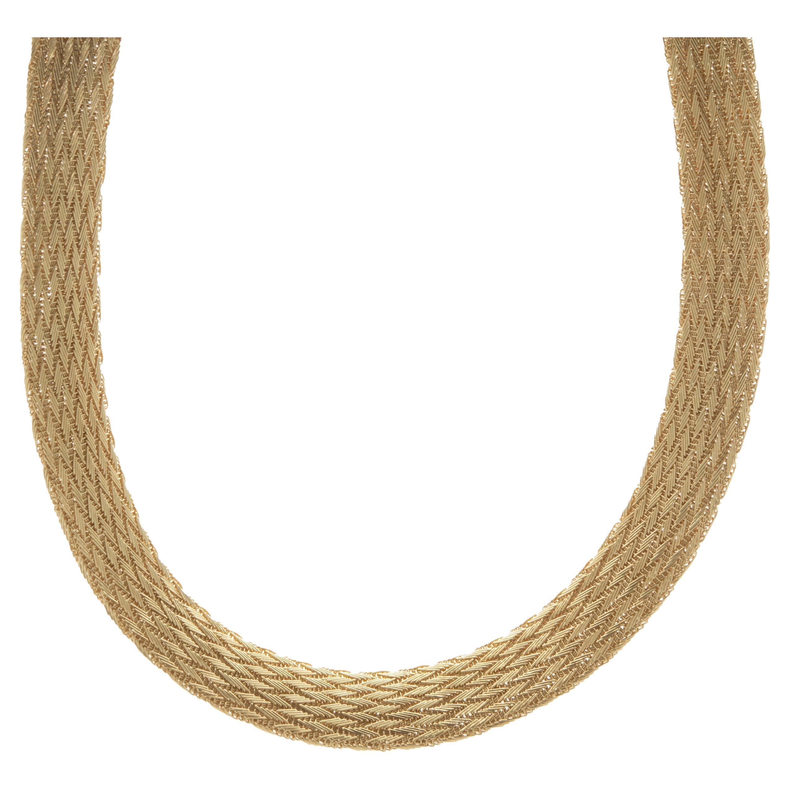 Tiffany and Co. Gold Mesh Collar Necklace at 1stDibs | s14ks diamond ...