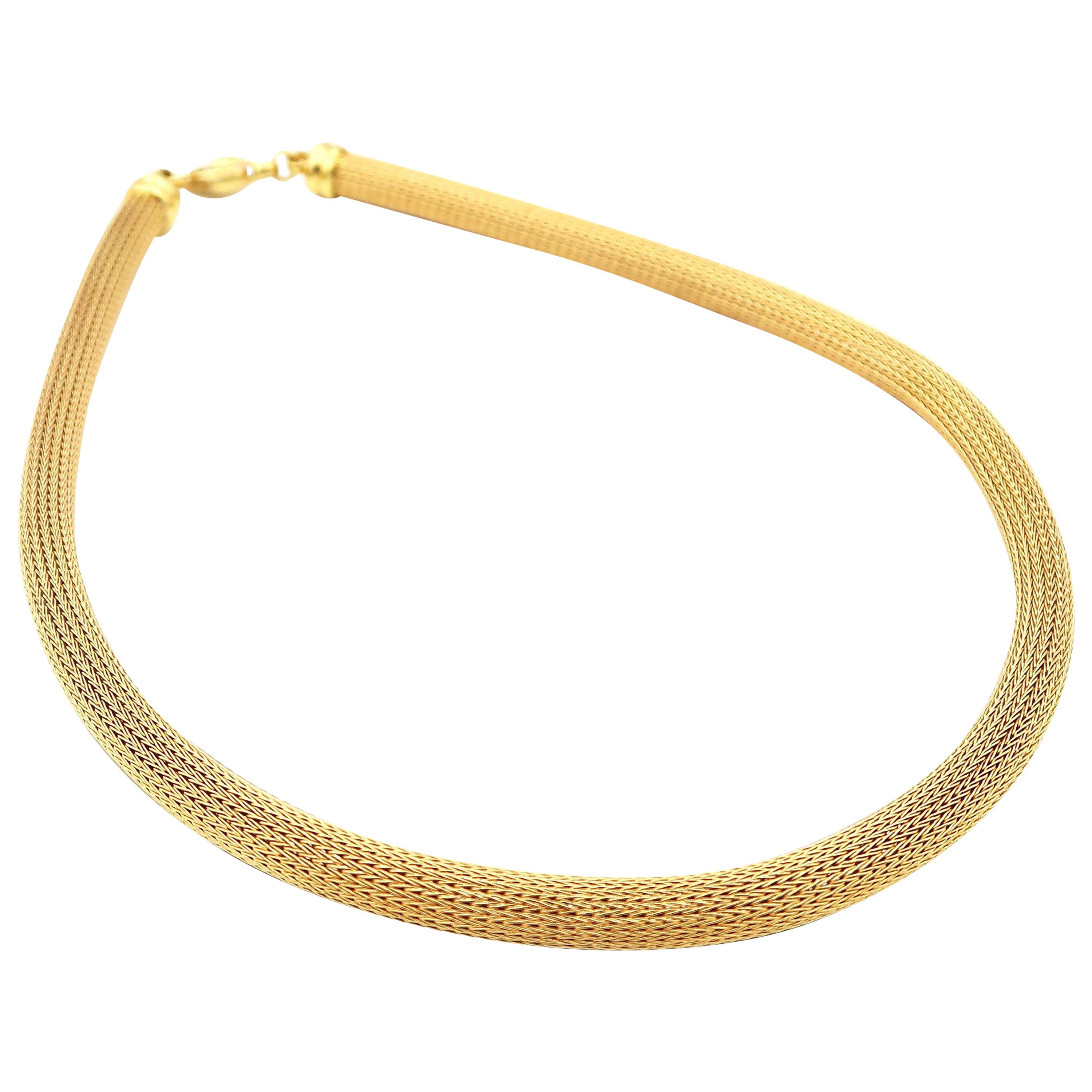 18 Karat Yellow Gold Chain Necklace at 1stDibs