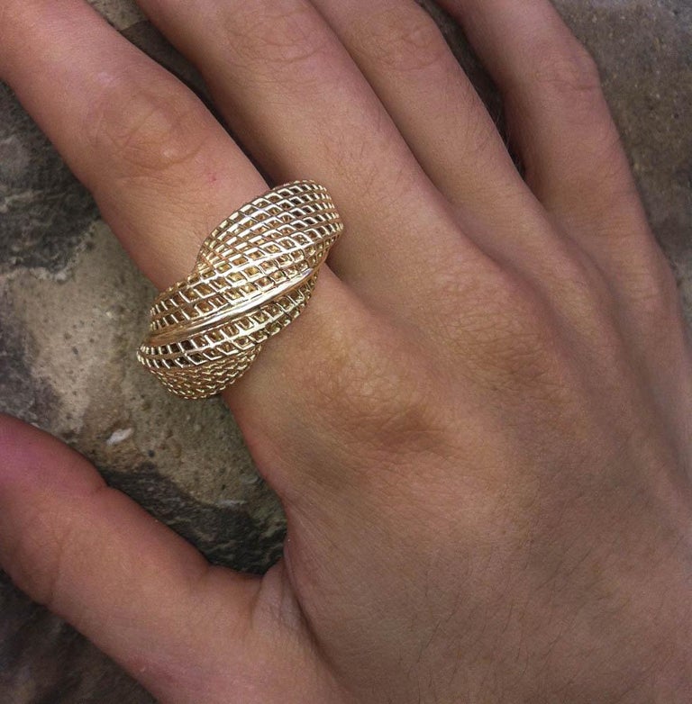 18 Karat Yellow Gold, Netline 360 Ring For Sale (Free Shipping) at 1stDibs