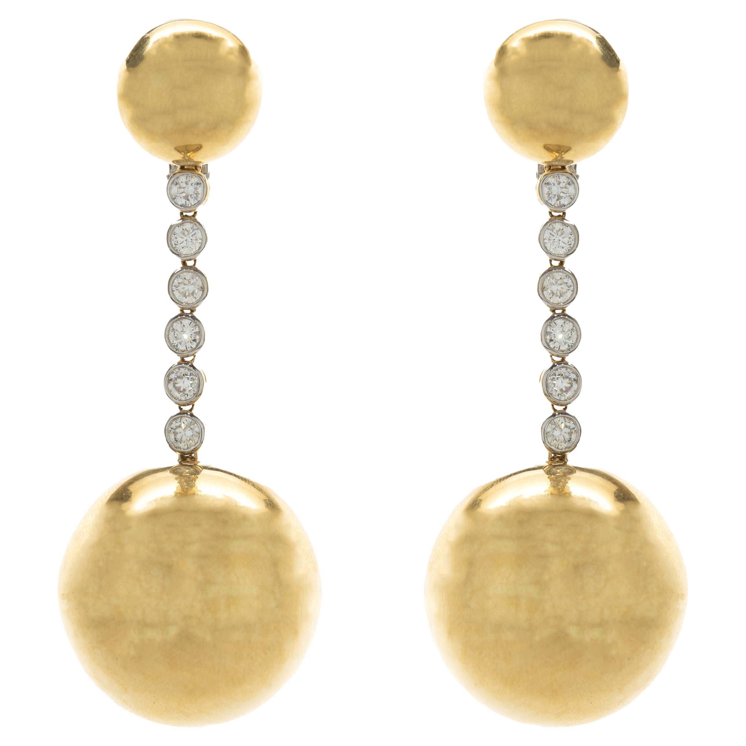 Cadar Psyche Drop Earrings, 18 Karat Yellow Gold, Large at 1stDibs