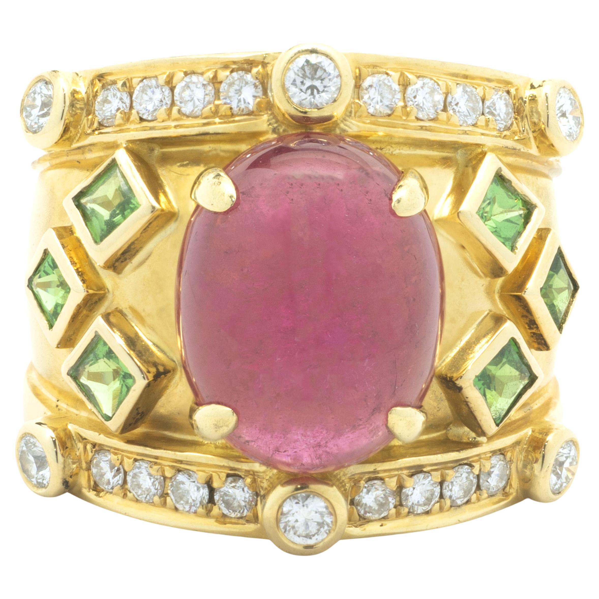 Raspberry Pink Tourmaline Ring at 1stDibs