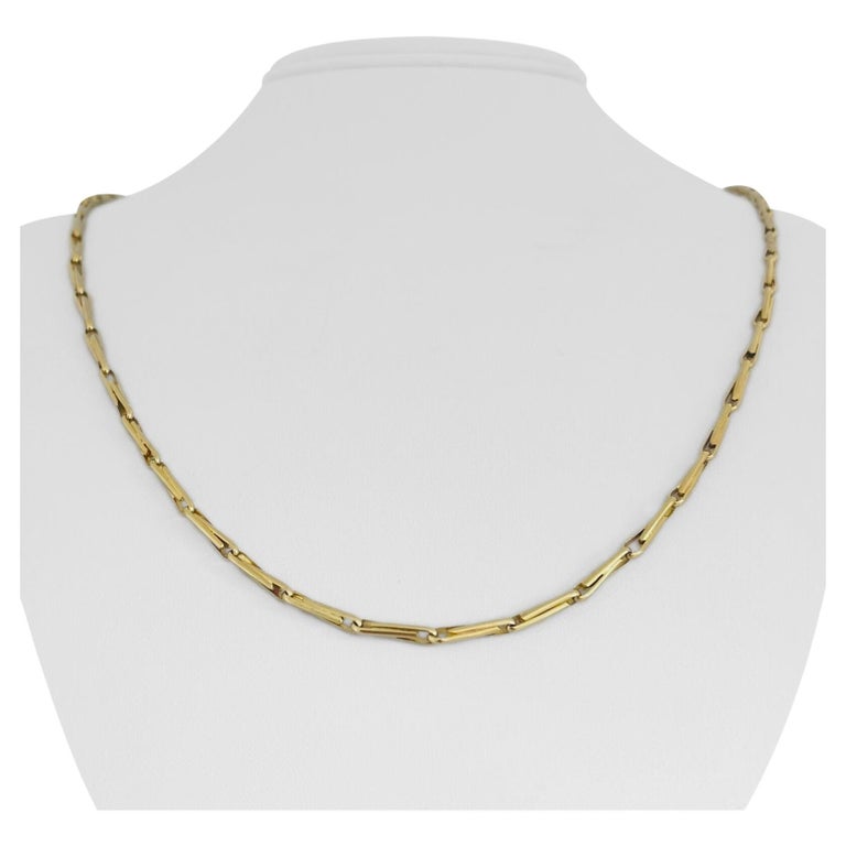 18 Karat Yellow Gold Polished Twisted Paperclip Link Chain Necklace For ... 18 Karat Yellow Gold Polished Twisted Paperclip Link Chain Necklace For ...