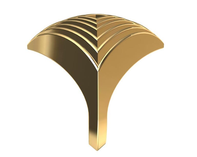 Customizable 18 Karat Yellow Gold Rhombus Row Ring For Sale at 1stDibs