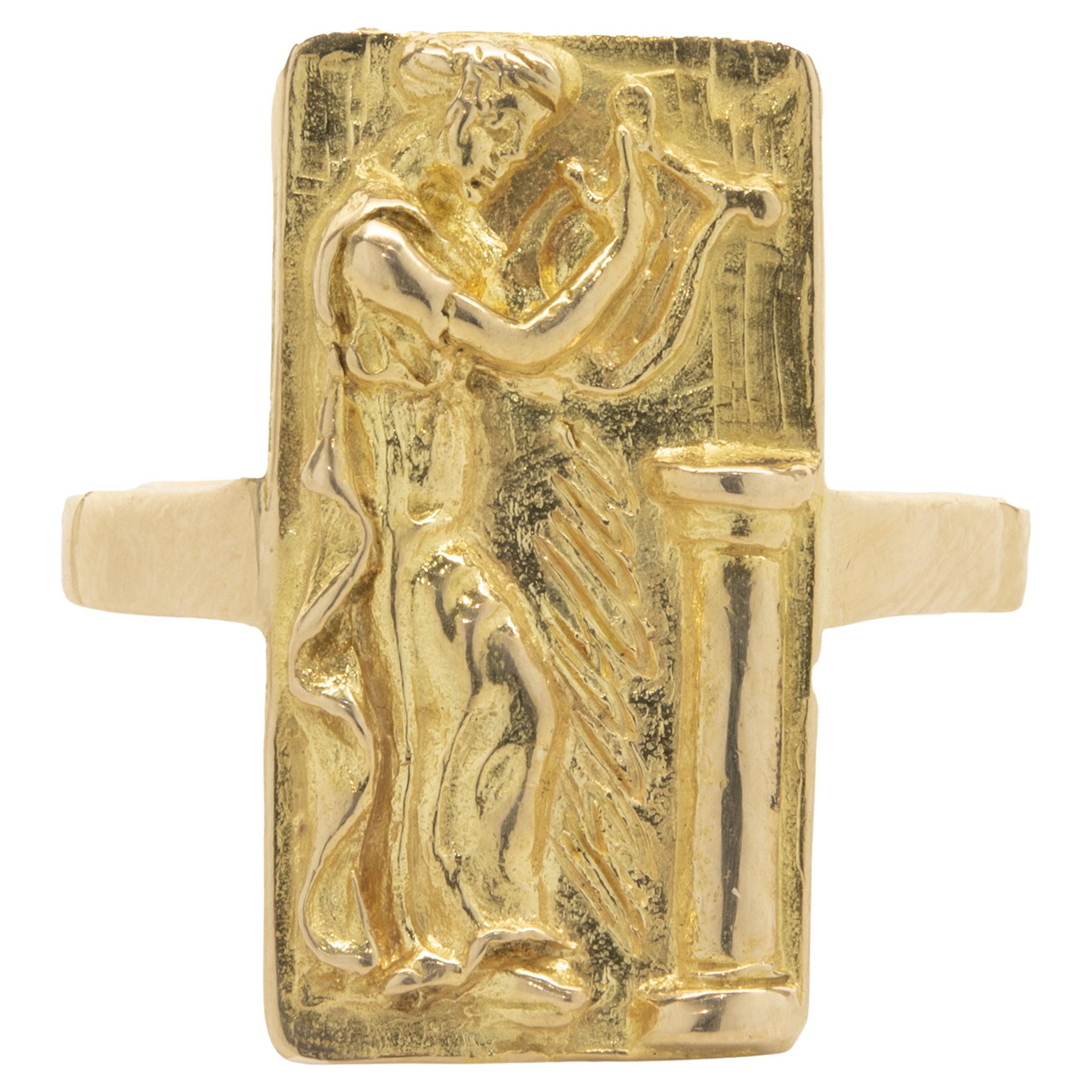 Sacchi Roman Style Ring 18 Karat Satin Yellow Gold For Sale at 1stDibs ...