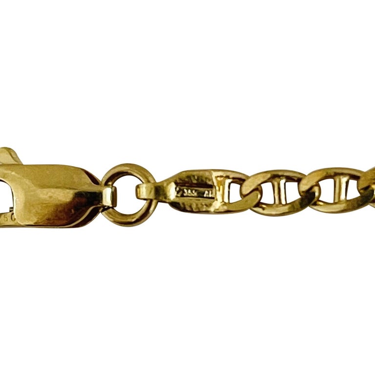 18 Karat Yellow Gold Semi Solid Mariner Gucci Link Bracelet, Italy For ...