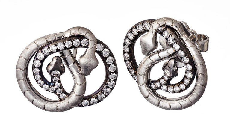 18 Karat Yellow Gold Silver Emeralds Rubies Earrings Aenea For Sale ...