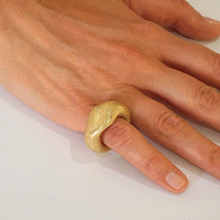 18 Karat Yellow Gold, Small Pinky Solid Ring at 1stDibs