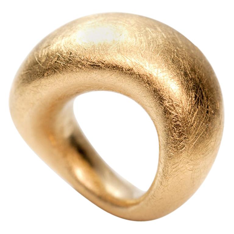 18 Karat Yellow Gold, Small Pinky Solid Ring at 1stDibs