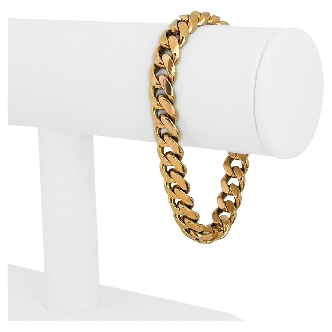 VERDURA Extra Large Heavy Curb-Link Yellow Gold Bracelet at 1stDibs ...