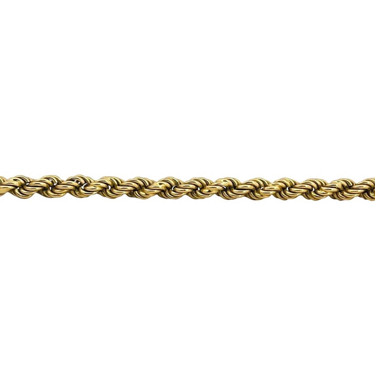 18 Karat Yellow Gold Solid Heavy Long Rope Chain Necklace For Sale at ...