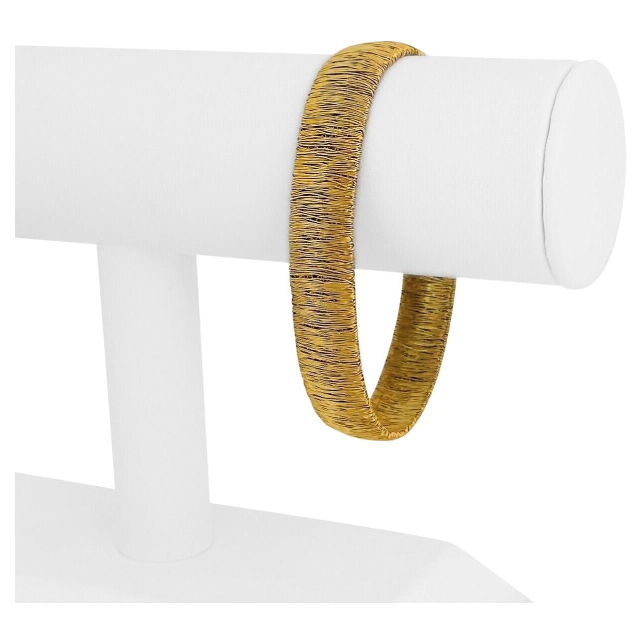 14 Karat Yellow and White Gold Solid Mesh Station Bracelet, Italy For ...