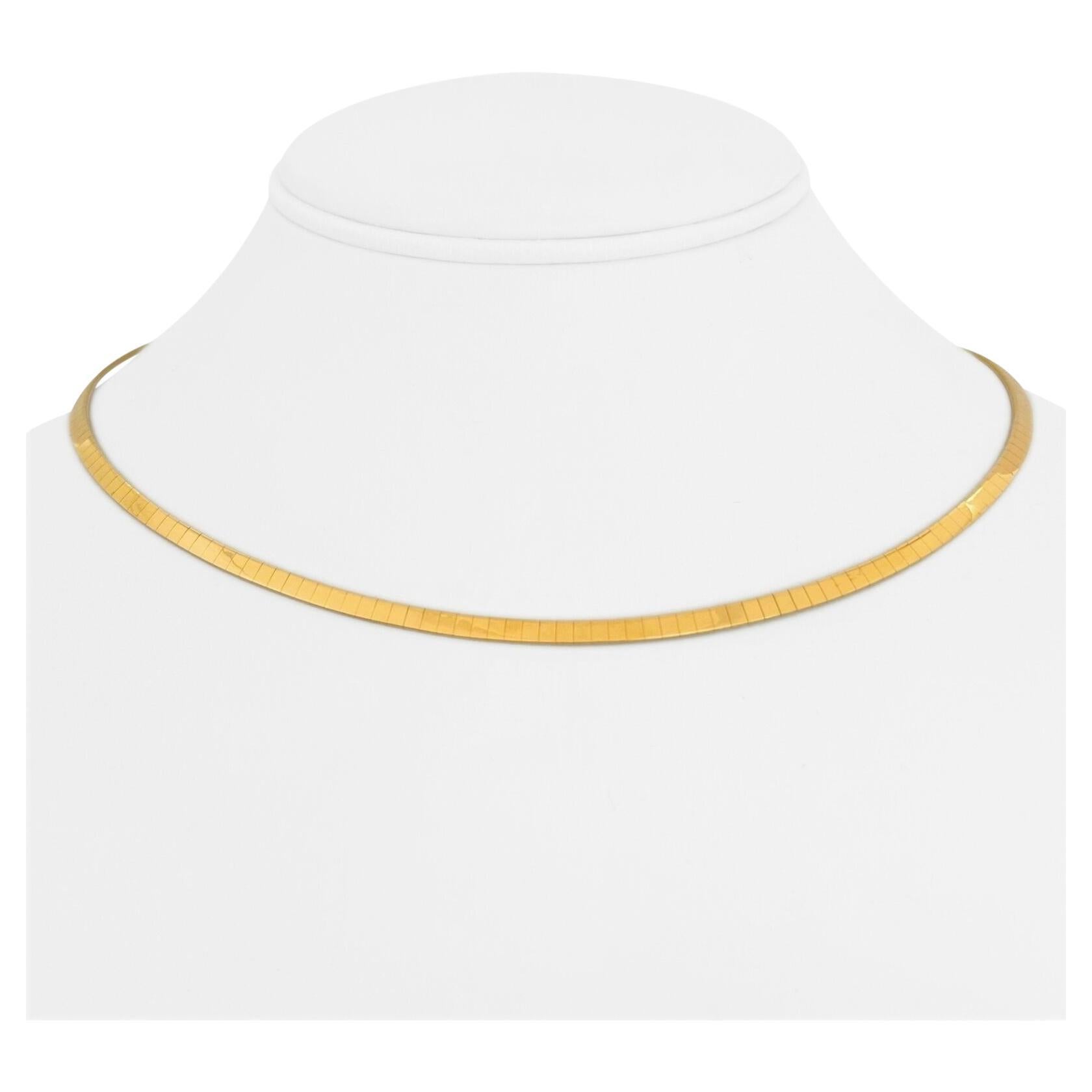 Tiffany and Co. 18 Karat Yellow Gold and Diamond X Link Collar Necklace ...