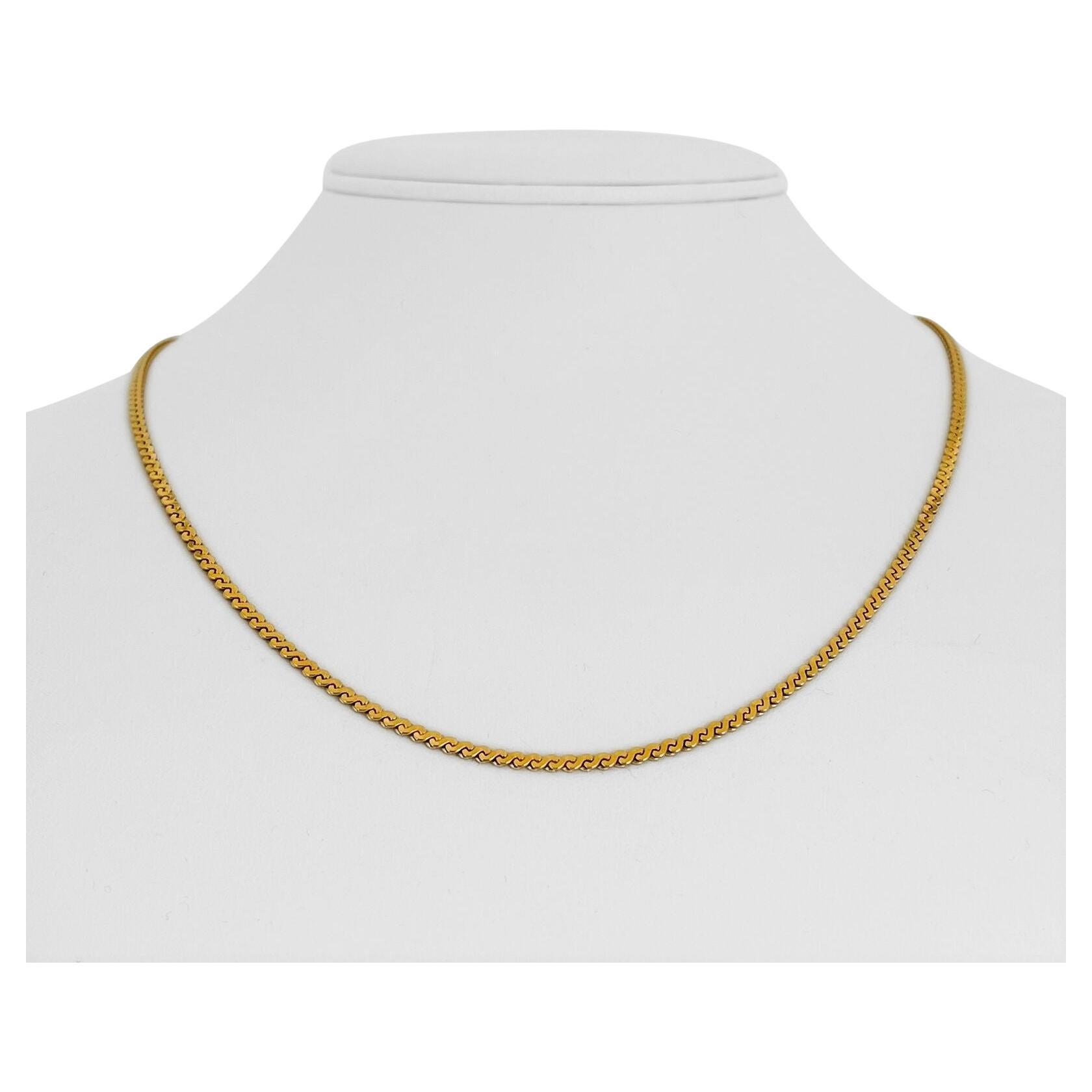 Handcrafted 18 Karat Gold Long Link Chain at 1stDibs