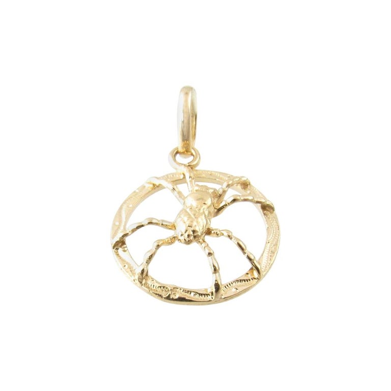 18 Karat Yellow Gold Spider Charm at 1stDibs