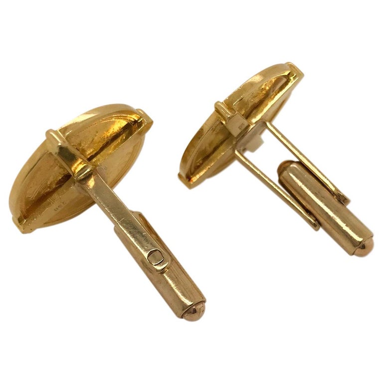 18 Karat Yellow Gold St. George V Half Sovereign Cufflinks at 1stDibs ...