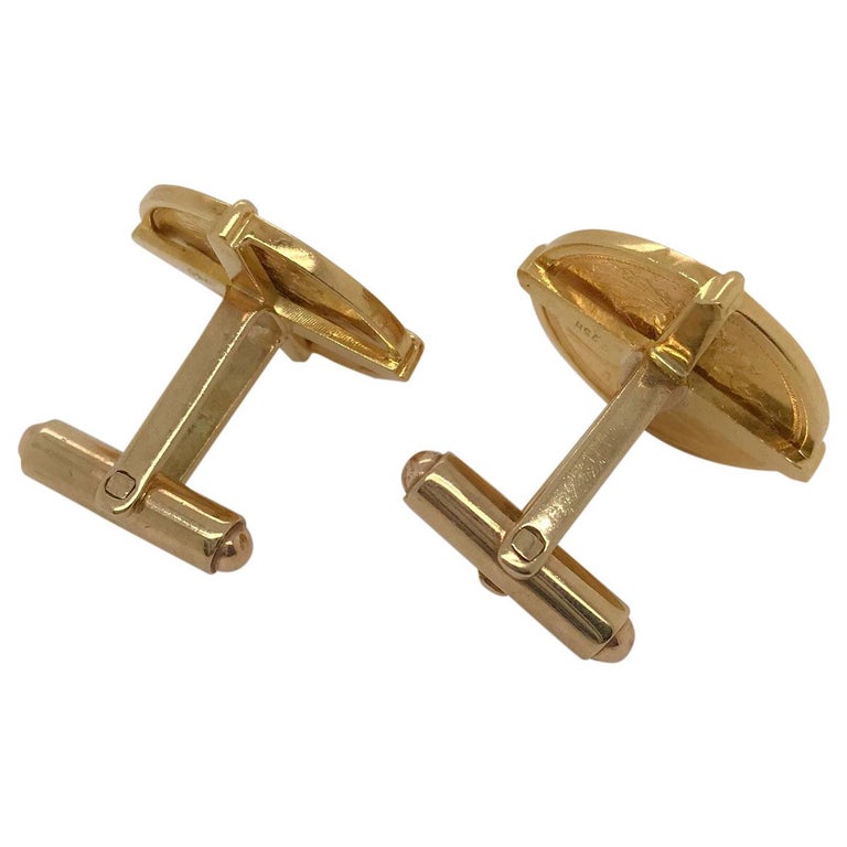 18 Karat Yellow Gold St. George V Half Sovereign Cufflinks at 1stDibs ...
