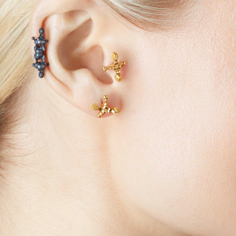 18-Karat Yellow Gold Star, "Touching the invisible" Earring For Sale at ...