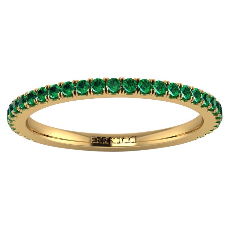 CARTIER Elipse Emerald Yellow Gold Band Ring at 1stDibs